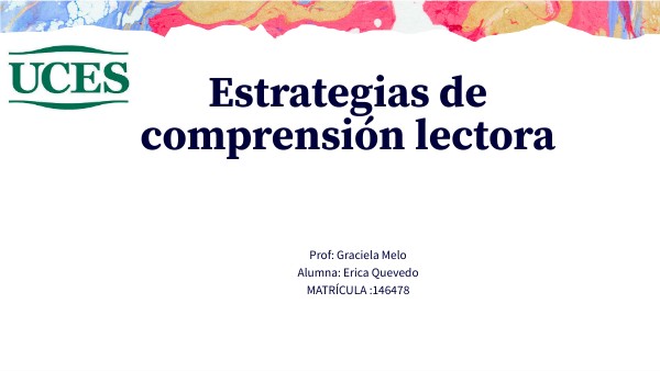 Estrategias de comprensión lectora