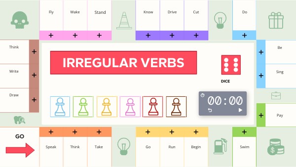 Irregular verbs board game | Genially