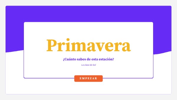 Juego Primavera | Genially