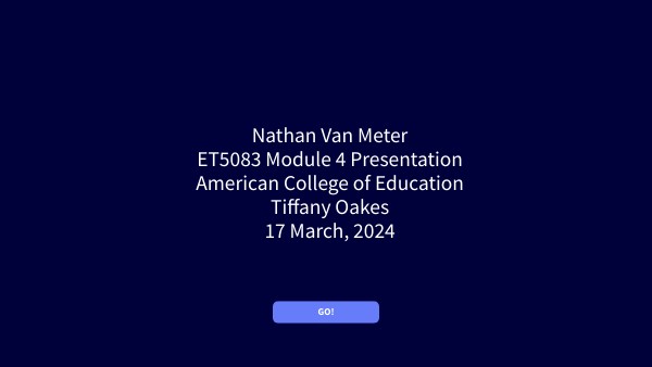 ET5083 M4 Presentation | Genially