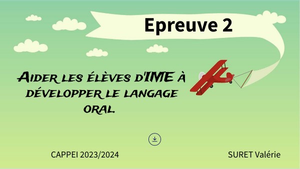 épreuve 2 CAPPEI | Genially
