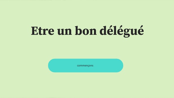 Présentation Délégué | Genially