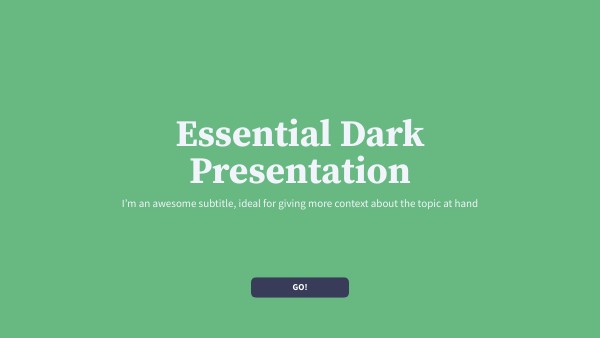 Présentation essentielle dark | Genially