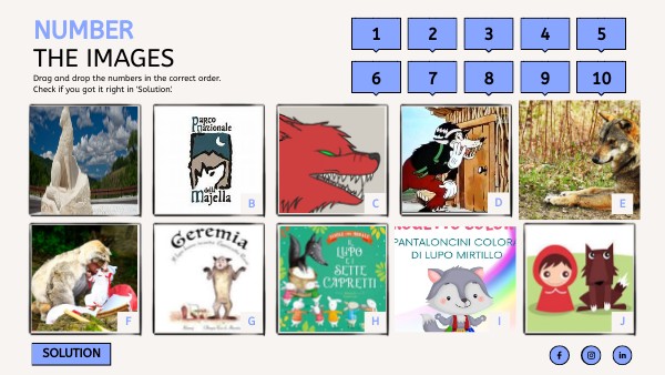 NUMBER THE IMAGES | Genially