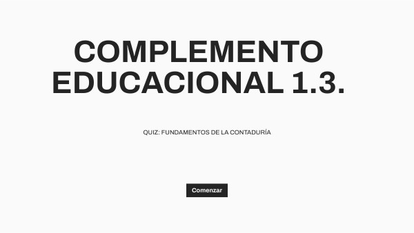 COMPLEMENTO EDUCACIONAL 1.3 | Genially