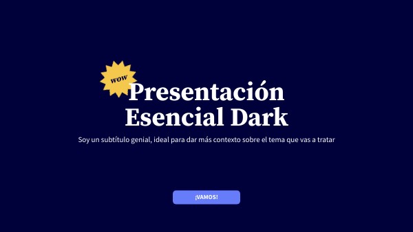 Presentación Esencial Dark | Genially
