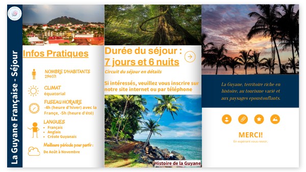 CIrcuit du séjour en guyane (flyers)
