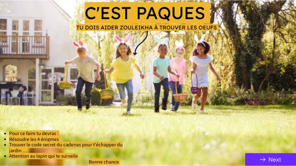 Trouvez l'œuf de Pâques