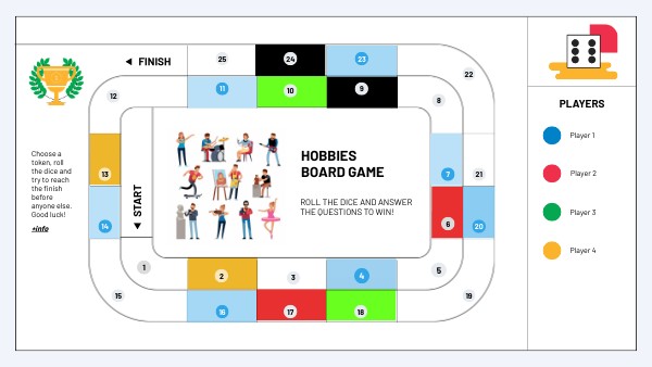 Hobbies board game | Genially