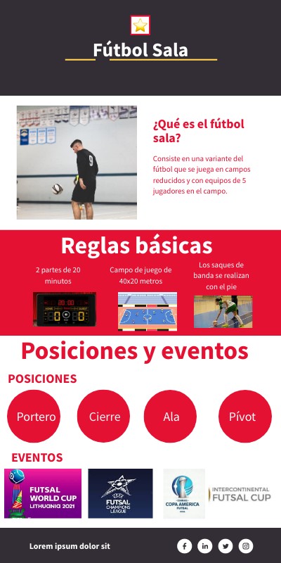 INFOGRAFÍA FUTSAL | Genially