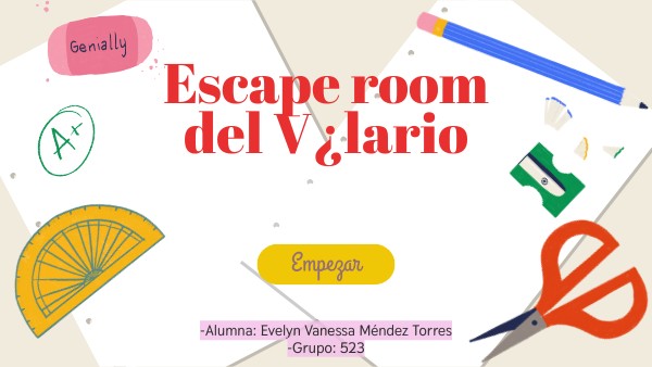 Escape Room Educación del Vocabulario | Genially