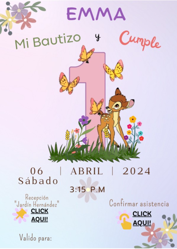 Invitación a mi Primer Cumple | Genially