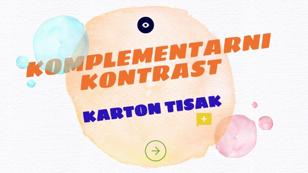 Komplementarni kontrast, karton tisak