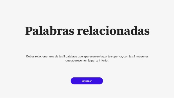 Actividad palabras relacionadas