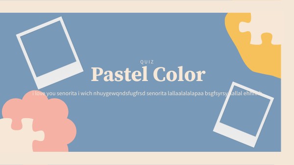 PASTEL COLOR QUIZ