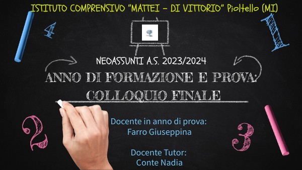 Presentazione anno di prova | Genially
