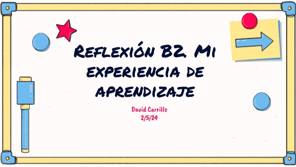 Reflexión B2. Mi experiencia de aprendizaje