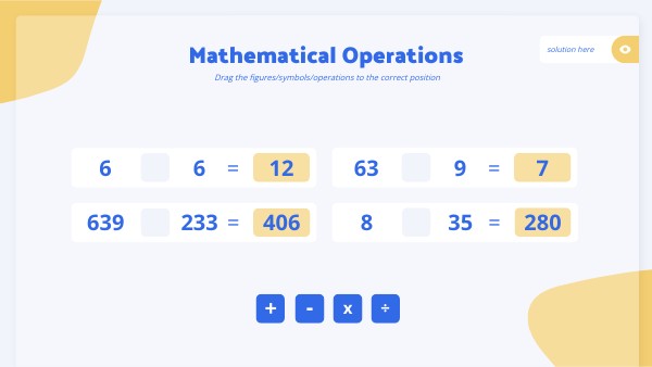MATHEMATICAL OPERATIONS | Genially