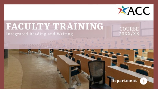 Integrated Reading and Writing- Faculty Training | Genially