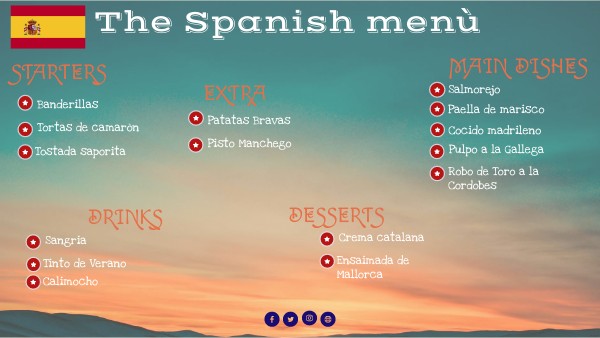 THE SPANISH MENU | Genially