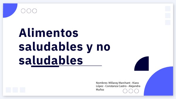 Alimentos saludables y no saludables | Genially