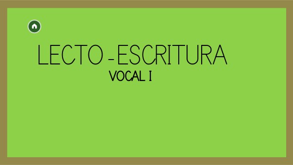 "La vocal i" | Genially