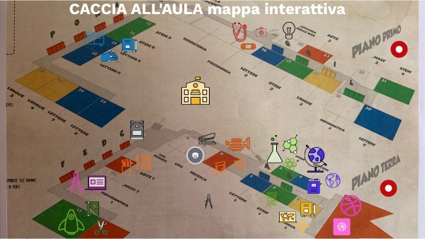 Mappa interattiva CACCIA ALL'AULA | Genially