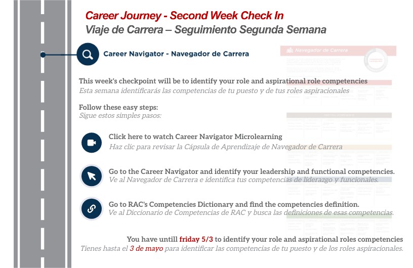 Career Journey 2nd Week | Viaje de Carrera - Revisión 2da Semana | Genially