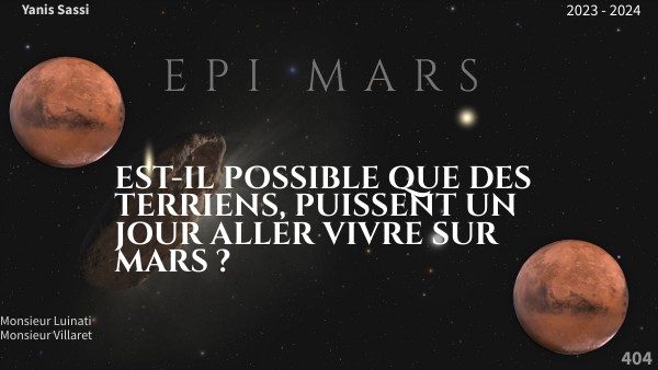 EPI MARS : DEVOIRS SVT - SPC | Genially