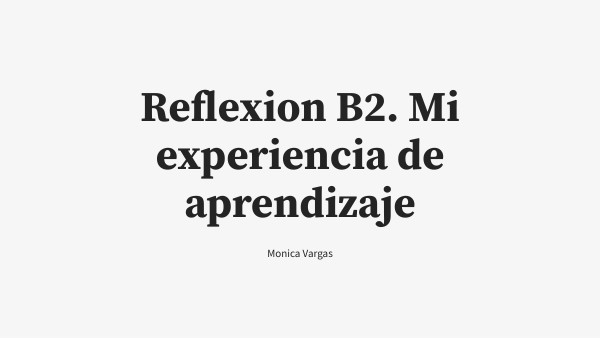 Reflexion B2 | Genially