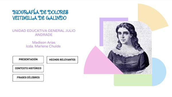 Dolores Veintimilla de Galindo | Genially