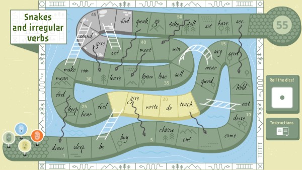 Snakes and irregular verbs | Genially