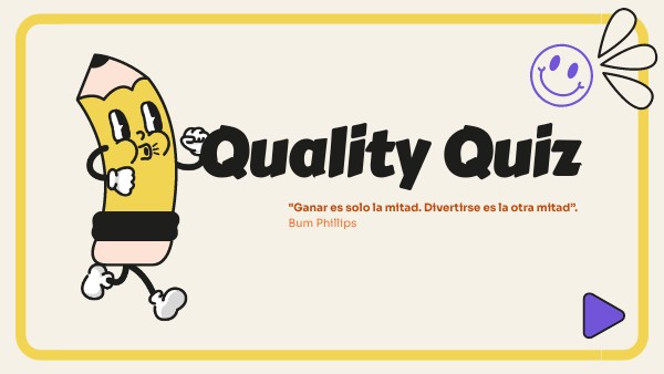 Quality quiz | Genially