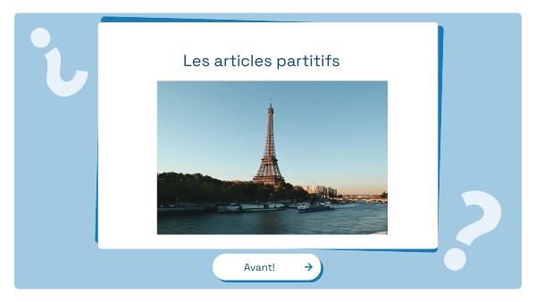 Les articles partitifs | Genially
