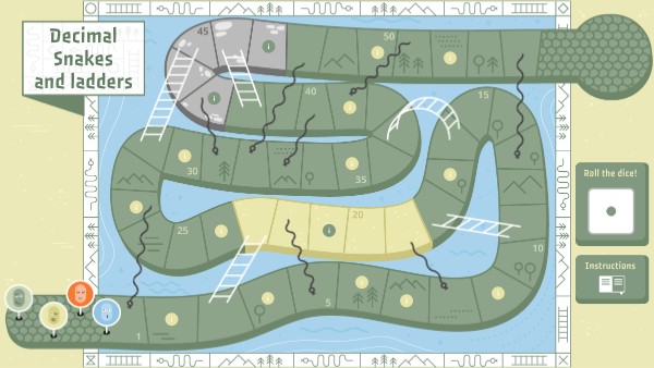 Decimal Snakes and Ladders | Genially
