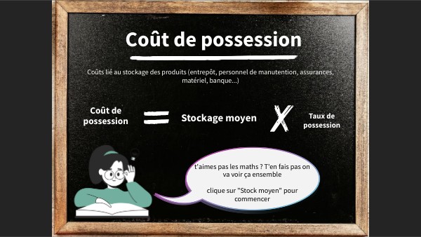 Coût de possession d'un stock