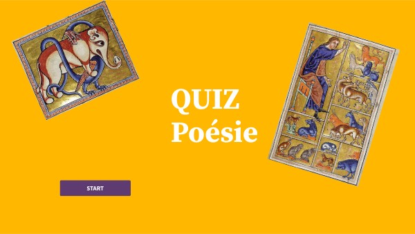Quiz poésie 6ème | Genially