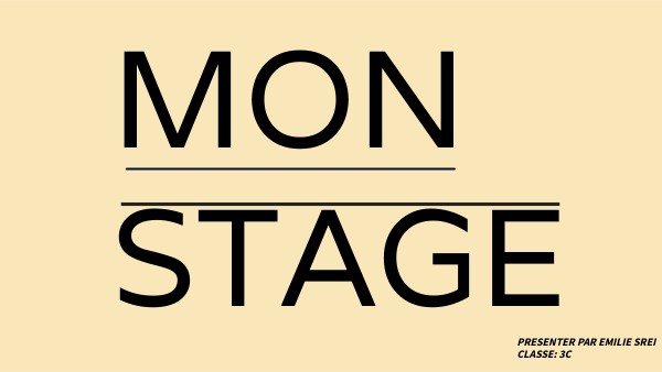 Mon stage