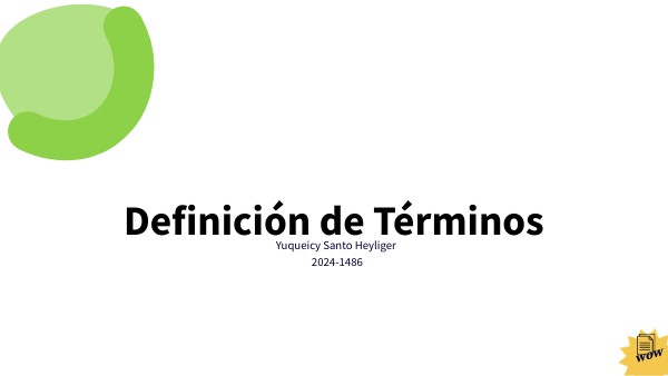 Definicion de terminos | Genially