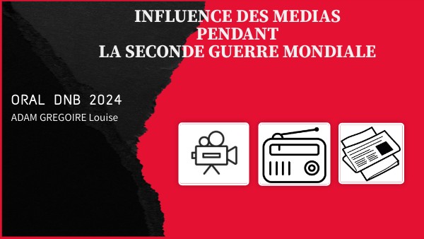 INFLUENCE DES MEDIAS DNB 2024