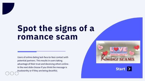 Romance Scams | Genially