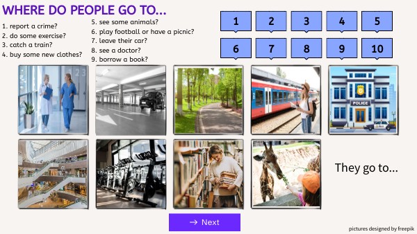 Places you go (Solutions, elem. 5A) | Genially
