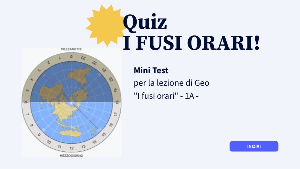 Mini test "I fusi orari!" - 1A