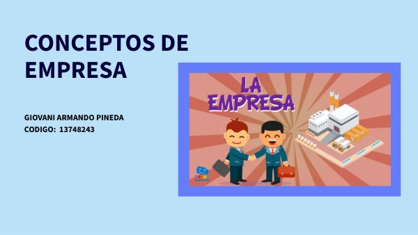 presentación de conceptos de empresa | Genially