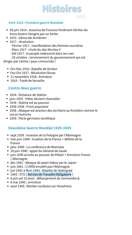 Date Histoire | Genially