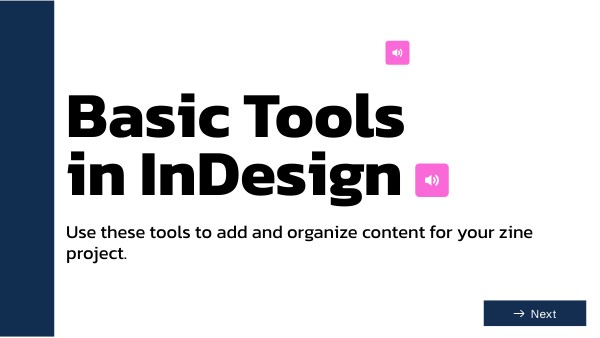 InDesign Basic Tools | Genially