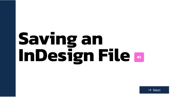 Saving an InDesign File | Genially