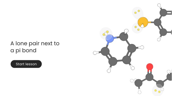 A lone pair next to a pi bond