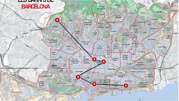 Mapa de Barcelona interactiva