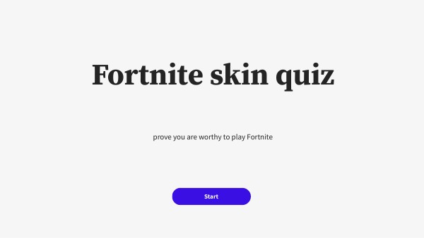 Fortnite skin Quiz | Genially